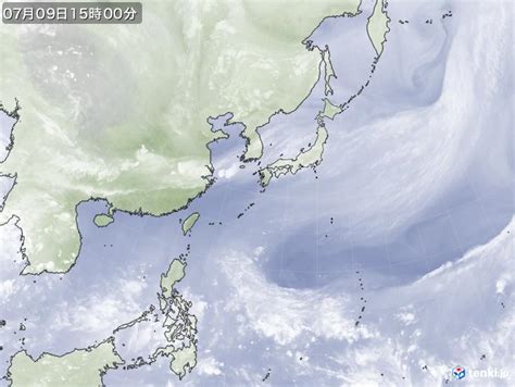 過去の気象衛星日本広域2023年07月09日 日本気象協会 Tenkijp
