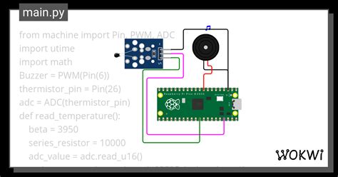 Ntc Temperature Above 40 Buzzer On And Below 40 Buzzer Off Wokwi