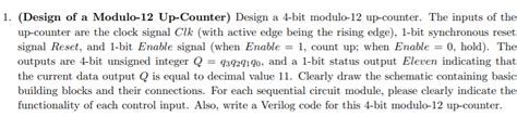 1 Design Of A Modulo 12 Up Counter Design A 4 Bit