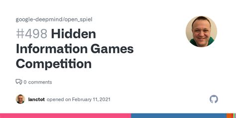 Hidden Information Games Competition Issue Google Deepmind Open Spiel Github