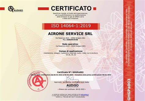 Iso 14064 Airone Service Srl