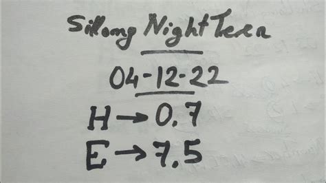 04 12 22 Shillong Teer Common Number Night Teer Night Teer
