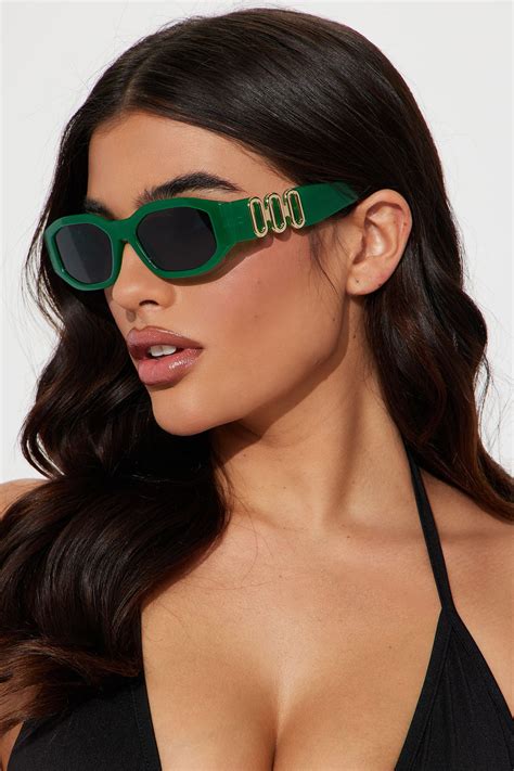 Aint Stressing Sunglasses Green Fashion Nova