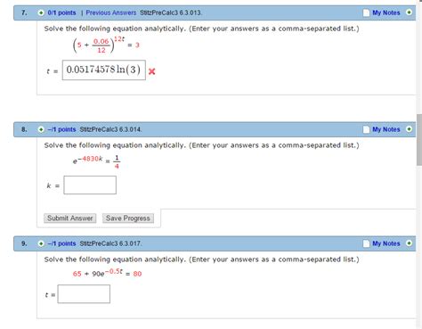 Solved Solve The Following Equation Analytically Enter