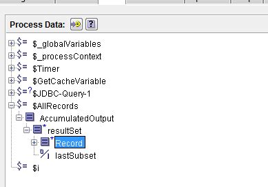 Tibco JDBC Query With Accumulated OutPut