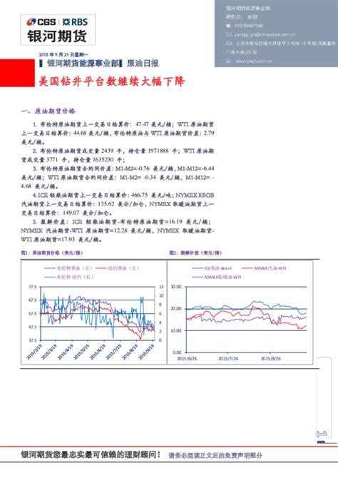 原油日报：美国钻井平台数继续大幅下降