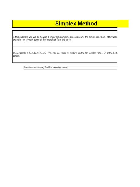 8 3 Simplex Method Pdf Linear Programming Theoretical Computer Science