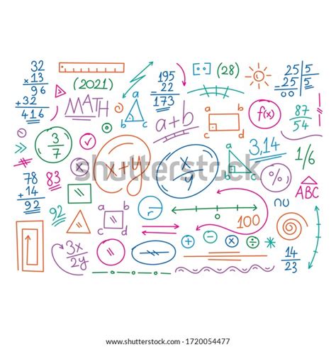 Hand Drawn Math Symbols Math Symbols Stock Vector Royalty Free