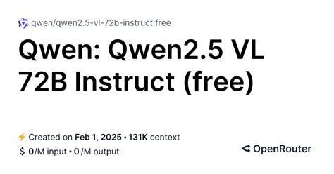 Qwen25 Vl 72b Instruct Free Api Providers Stats Openrouter