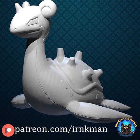 3d Printable Lapras Pokemon 35mm Scale Series By Irnkman