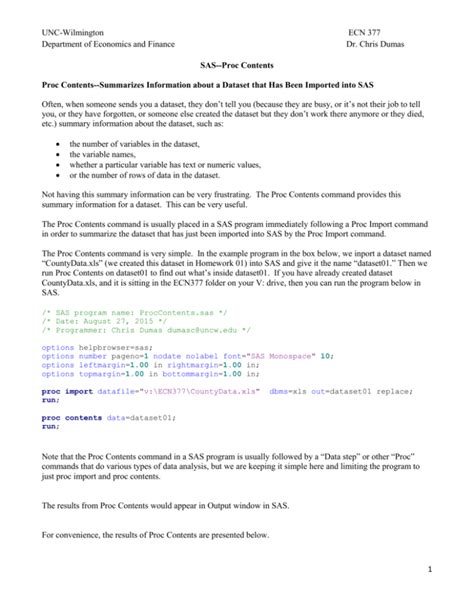 sas proc contents
