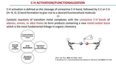 C H Activation And Functionalization Pptx Chemistry Science