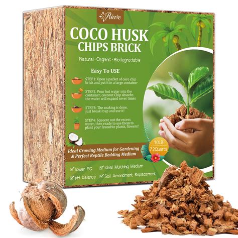 Riare 10lbs Coco Chips Substrate For Plants 100 Organic