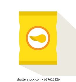 Pouch Potato Chips Icon Flat Illustration Stock Vector Royalty Free