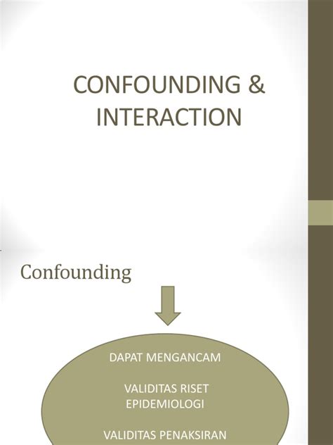 Analisis Confounding Dan Interaksi Pdf