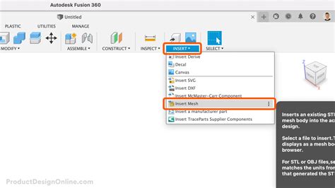 Import And Edit Stl Files In Fusion Product Design Online