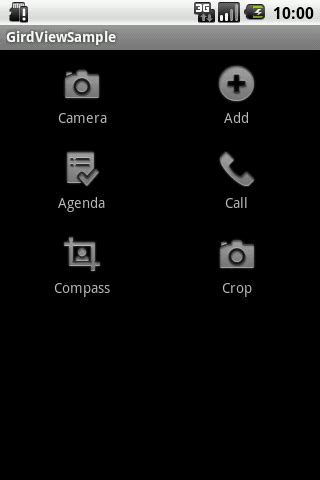 Y A M の 雑記帳 Android GridView でアイコンと文字のレイアウト