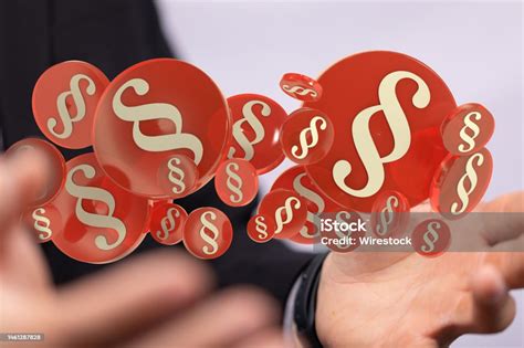 배경에서 단락 기호와 손의 3d 렌더링 법과 정의 개념 0명에 대한 스톡 사진 및 기타 이미지 0명 3차원 형태 개념