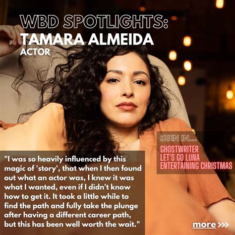Wbd Spotlights Tamara Almeida Wbd Were A Big Deal