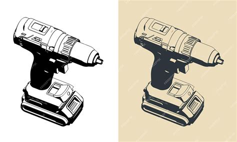 Premium Vector Professional Cordless Drill