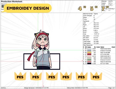 Cute Anime Girl Embroidery Designs Inspired Anime Embroider Inspire