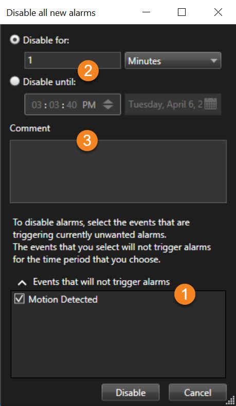 Alarms And Events Usage