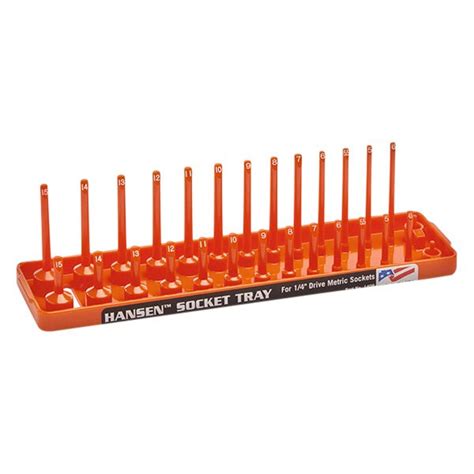 Hansen Global® 1406 1 4 Drive Metric 28 Slot Orange Peg Style Socket