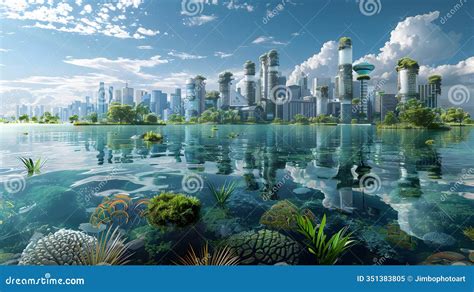 Automated Climate Mitigation Systems Cities Stock Image Image Of Efficiency Cities 351383805