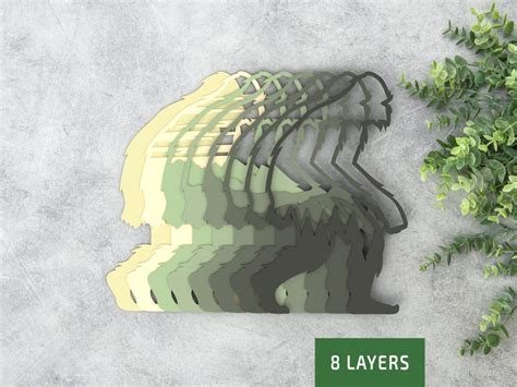 Sasquatch Svg Laser Cut Files Layered Svg Multilayer Svg 3d Svg