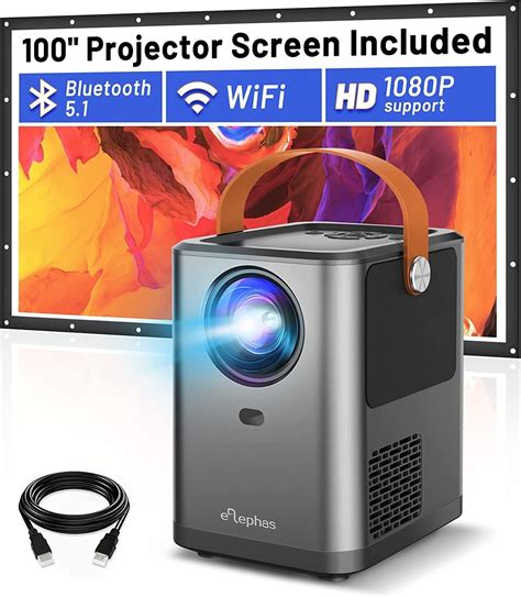 Mini WiFi Bluetooth Projector ELLEPHAS P Full HD Supported Movie Projector