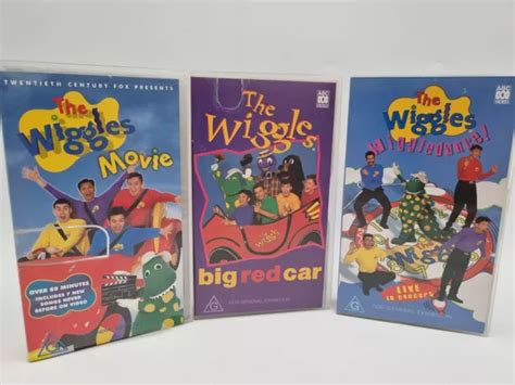 3 Original The Wiggles Vhs Big Red Car Wiggledance Wiggles Movie