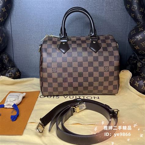 二手 Lv 路易威登 N41368 Speedy 25 棕色棋盤格 波士頓包 單肩包 斜跨包 枕頭包 蝦皮購物