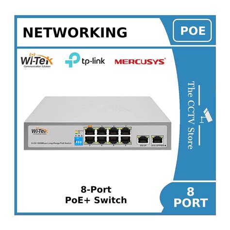 8 Port Poe Switch For Ip Cctv Cameras Wi Tek Mercusys Tp Link