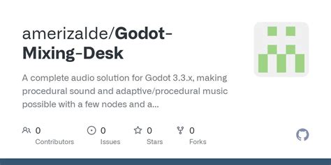 Godot Mixing Desk Updated To 40 Api Please Clone And Test Rgodot
