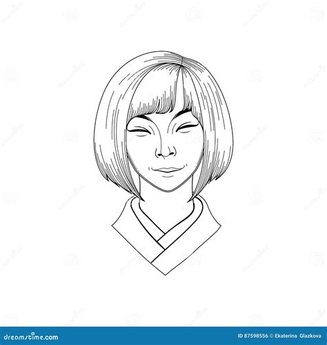 Cute Asian Girl Stock Vector Illustration Of Ethnicity 87598556