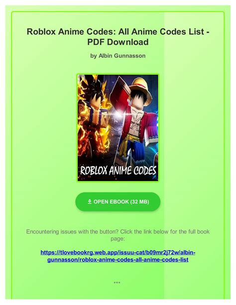 Pdf Ebook Roblox Anime Codes All Anime Codes List By Albin Gunnasson