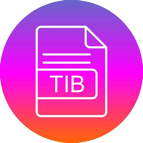 Tib File Format Line Gradient Circle Icon 43537718 Vector Art At Vecteezy