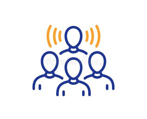 Squad Line Icon Team Work Sign Vector Stock Vector Illustration Of