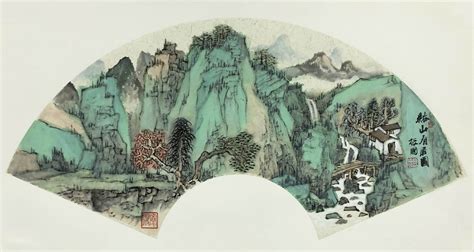 程振国作品 2021年山水扇面02 2021年扇面 作品欣赏 画家程振国个人官方艺术网站