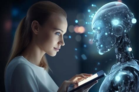 Premium Ai Image Female Leveraging Chatbot Ai On Smartphone Generative Ai