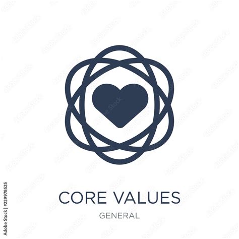 Core Values Icon Trendy Flat Vector Core Values Icon On White