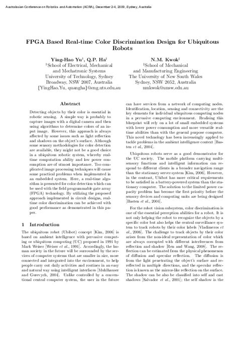 pdf fpga based real time color discrimination design for ubiquitous