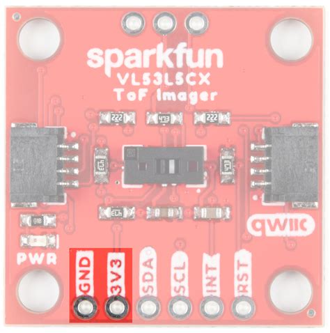 qwiic tof imager vl53l5cx hookup guide sparkfun learn