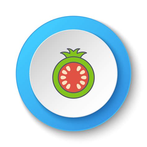 Round Button For Web Icon Tomatoes Button Banner Round Badge Interface For Application