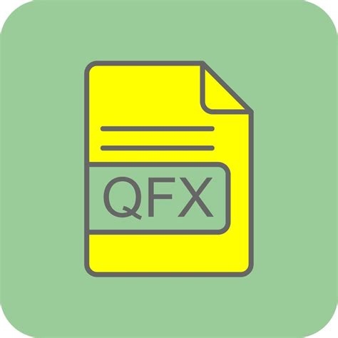 Qfx File Format Filled Yellow Icon 44050178 Vector Art At Vecteezy