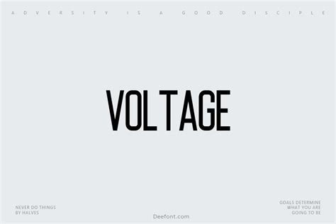 Voltage Font Free Download And Preview Deefont
