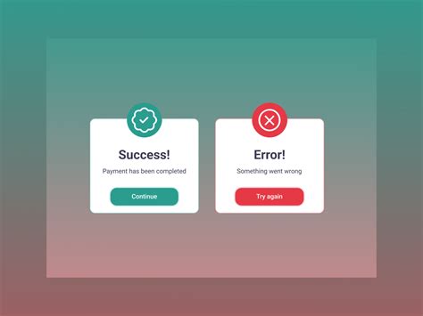 Success Error Message Design By Ashish Mishra On Dribbble