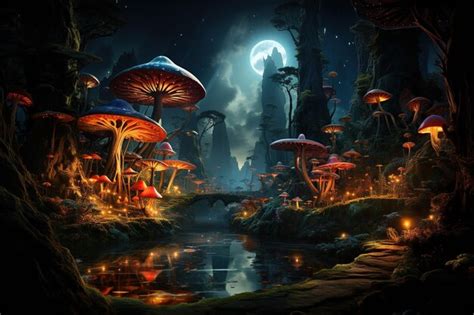 Premium AI Image Whimsical Fantasy Illustration Featuring Magical