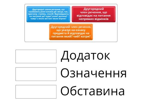 Другорядні члени речення Match Up