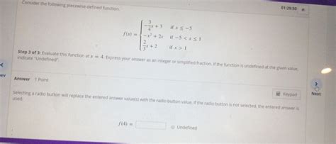 Solved Consider The Following Piecewise Defined Function Chegg